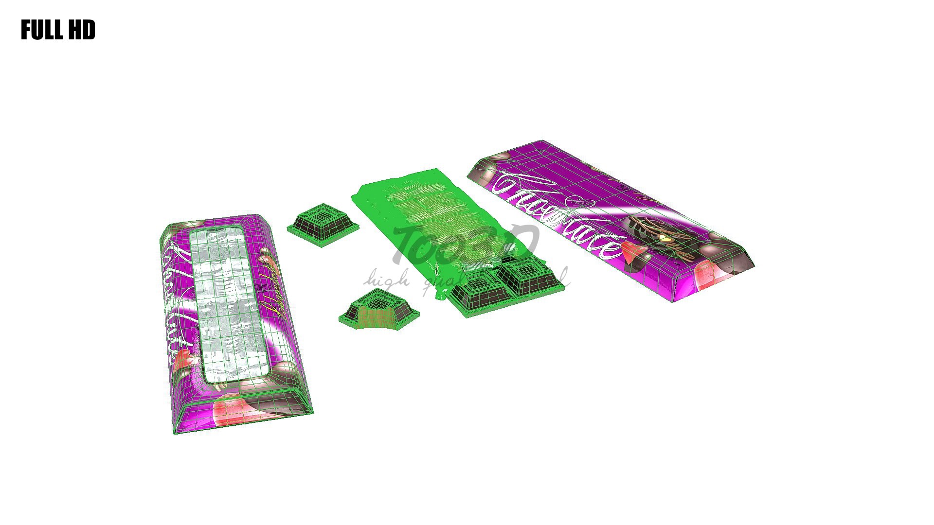 3d chocolate bar set