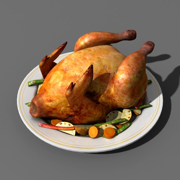 3d chicken model