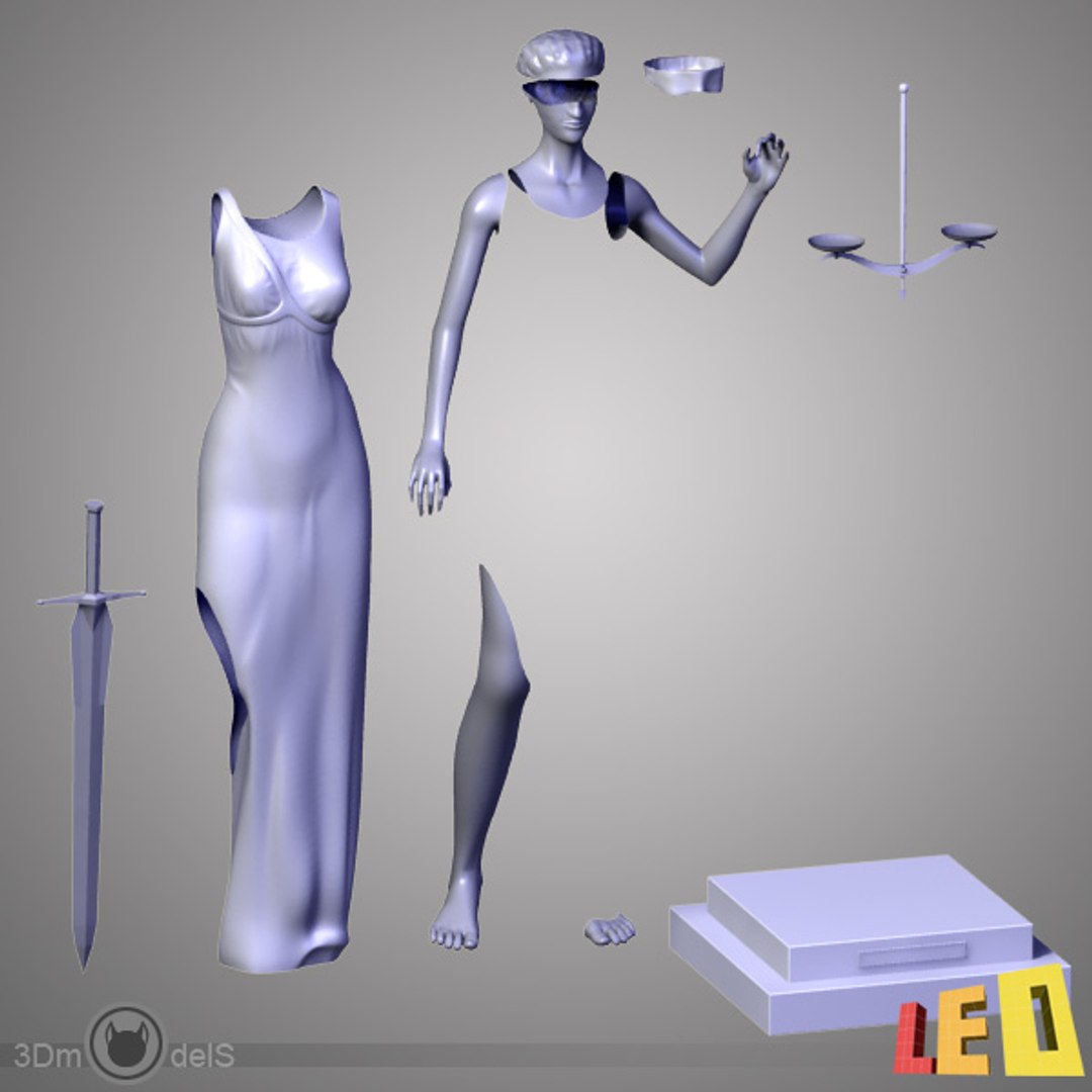 Statue Justice 3d Model