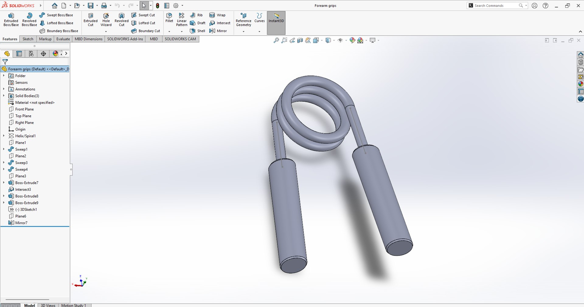 3D Model ForeArm Grips SOLIDWORKS GAME-READY - TurboSquid 2281303