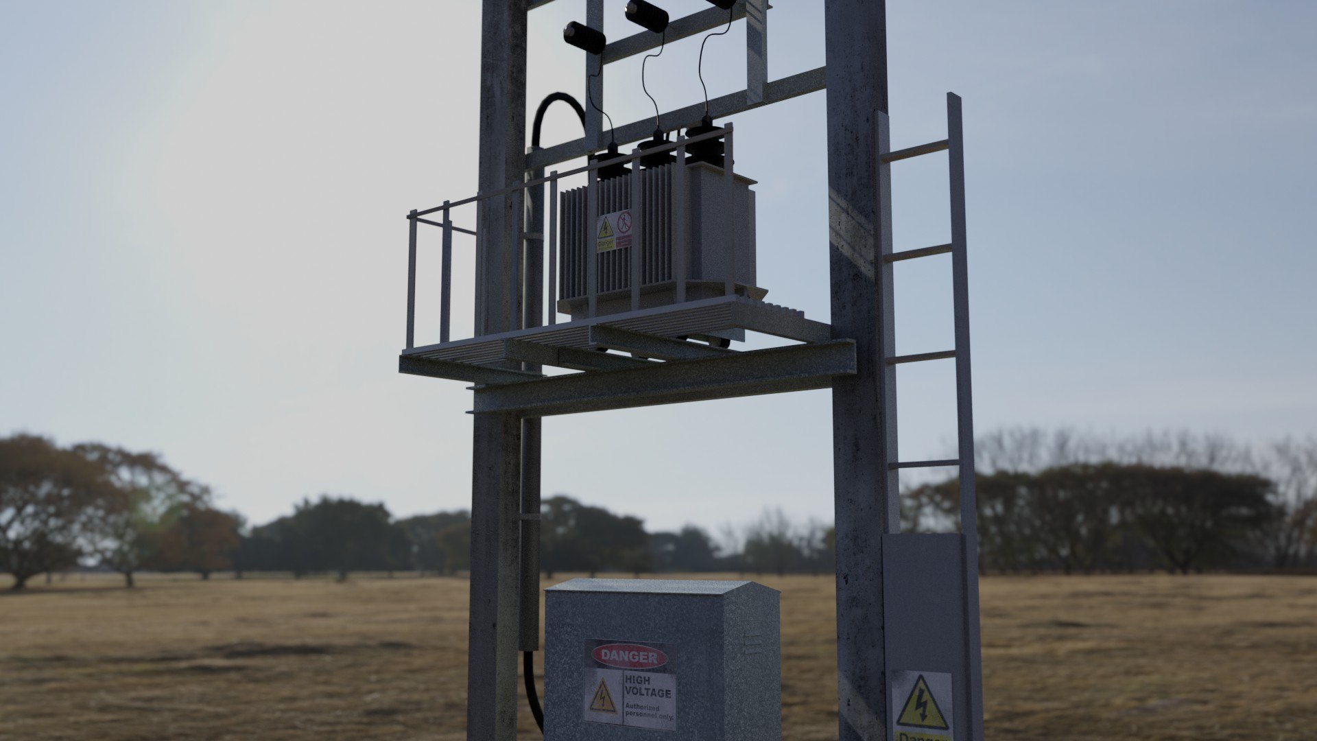 3D Pole-mount Transformer Model - TurboSquid 2147842