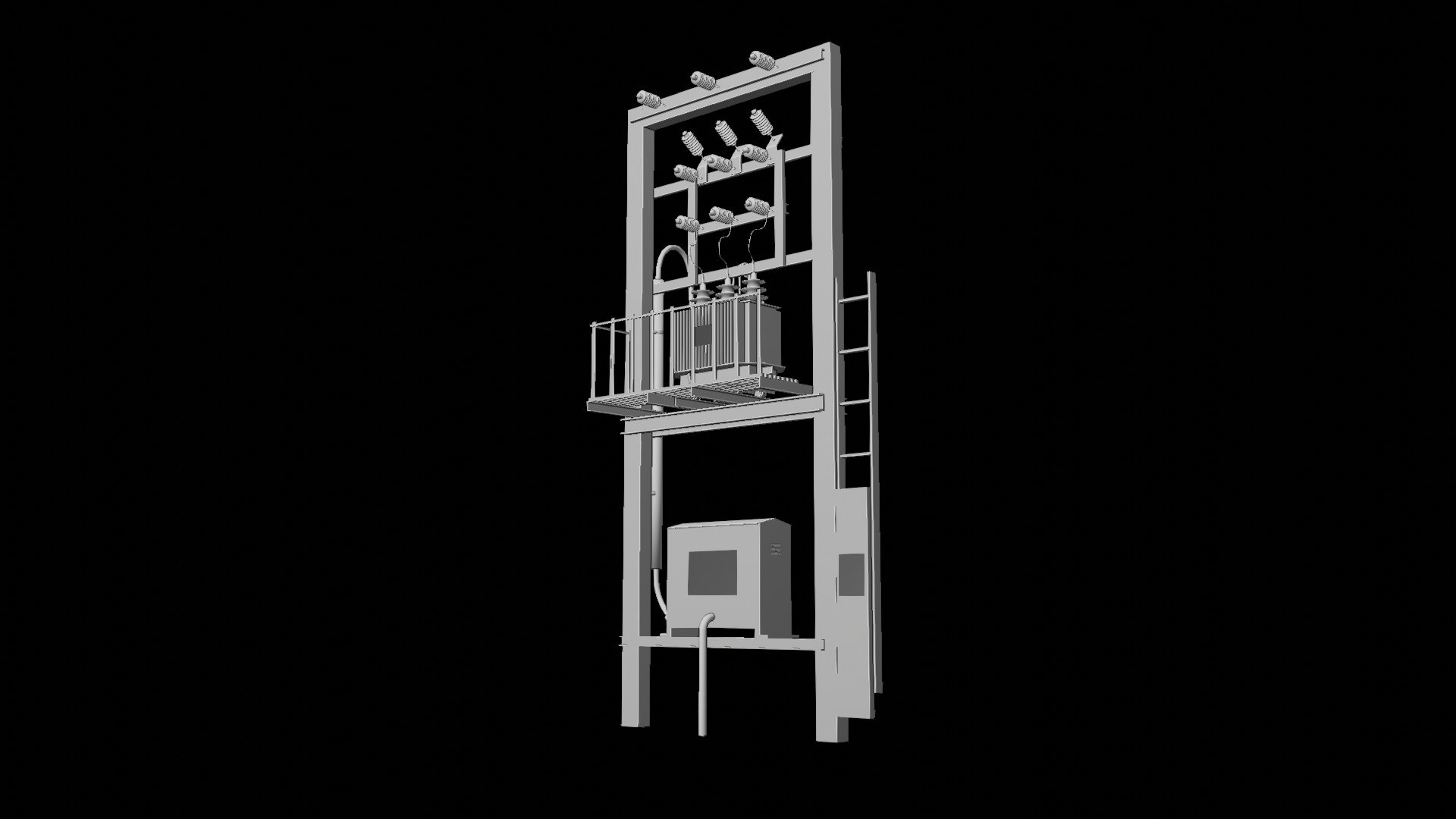 3D Pole-mount Transformer Model - TurboSquid 2147842