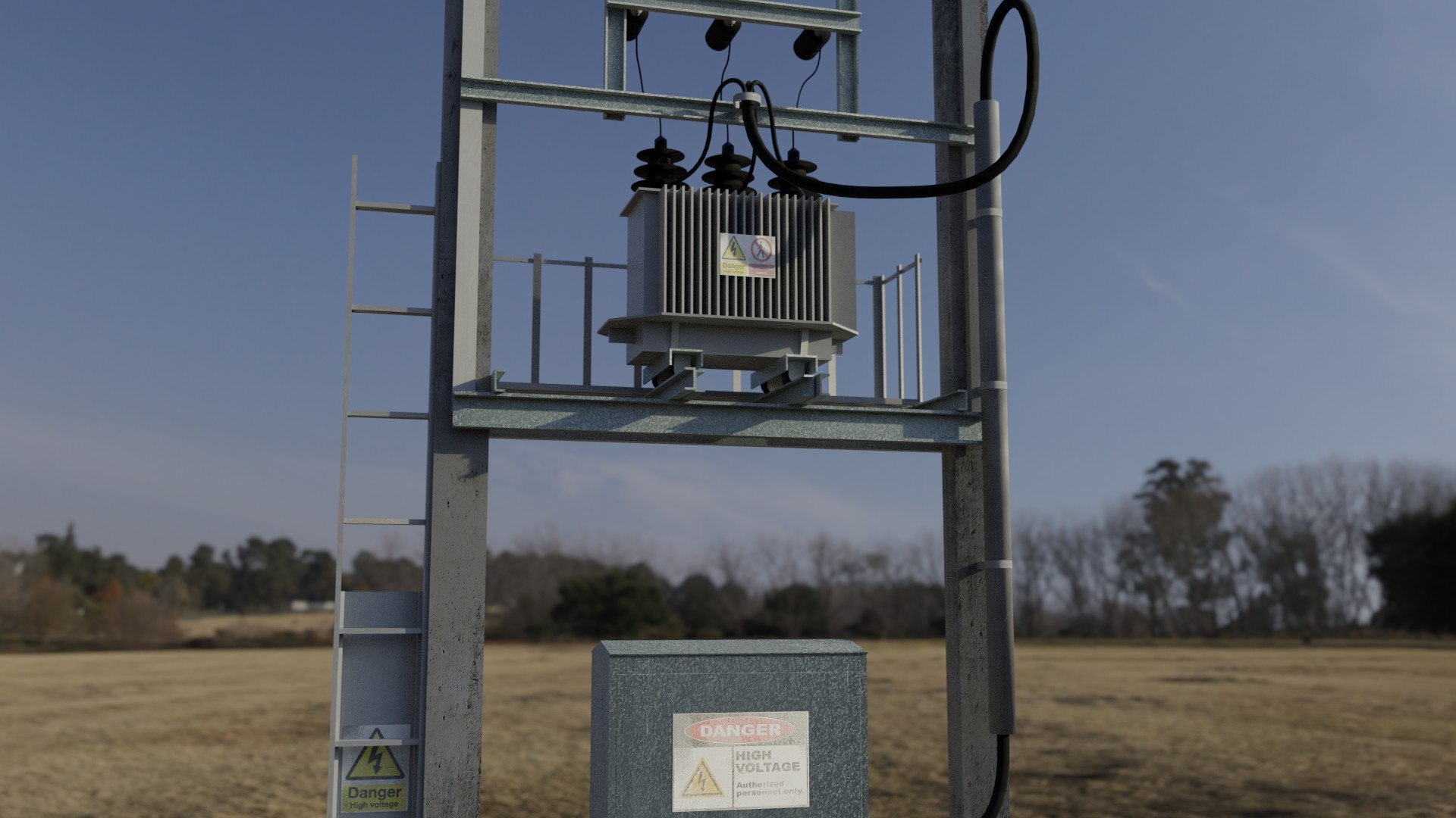 3D Pole-mount Transformer Model - TurboSquid 2147842