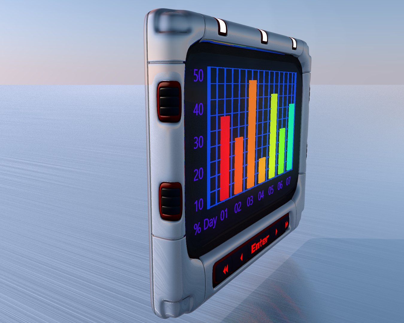 3D model displaying graph | 1148114 | TurboSquid