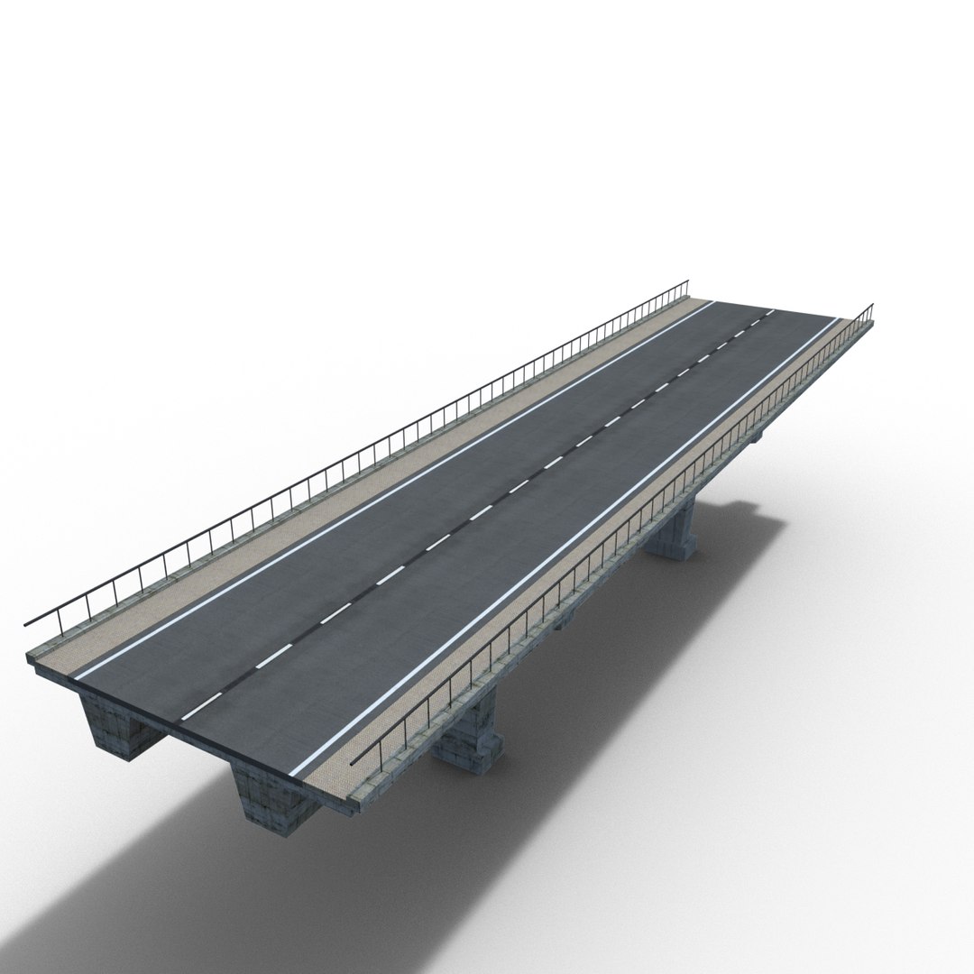 3D Bridge Concrete - TurboSquid 1248231