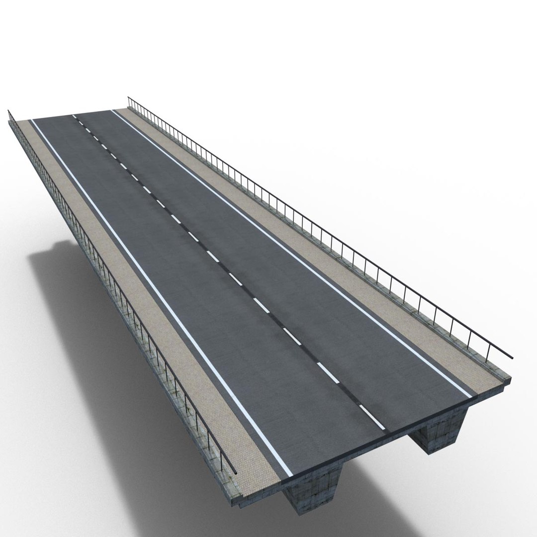 3D Bridge Concrete - TurboSquid 1248231
