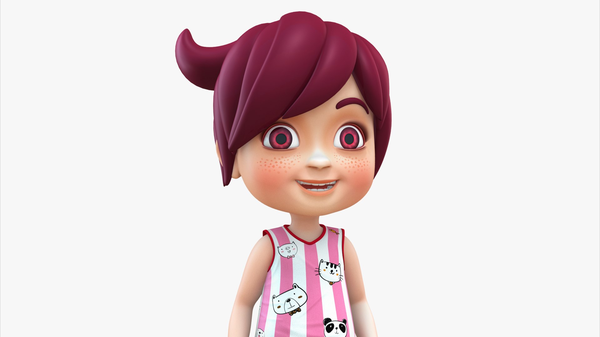 Girl baby cartoon 3D model - TurboSquid 1678941
