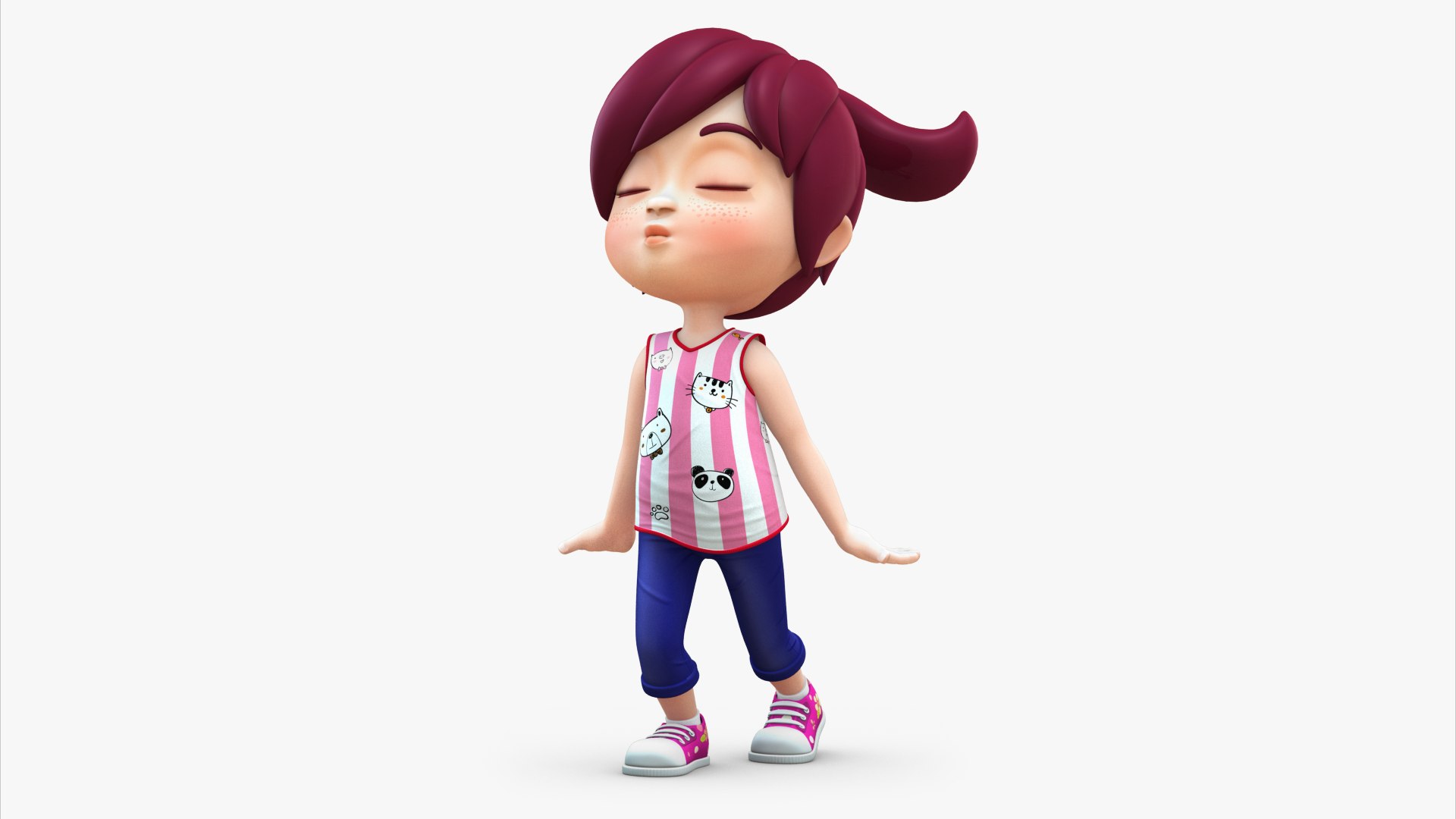 Girl baby cartoon 3D model - TurboSquid 1678941