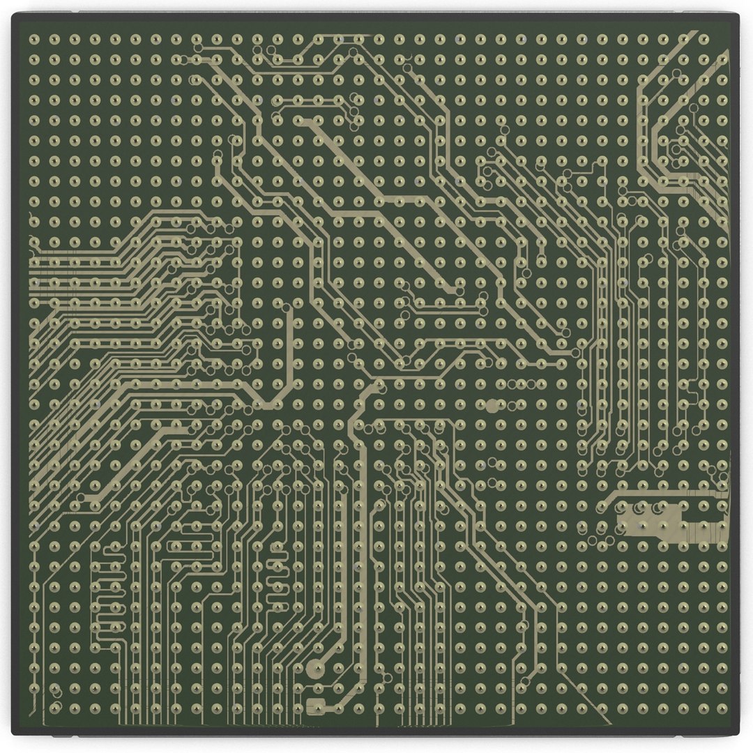 3d Model Of Mobile Chip Ax Series