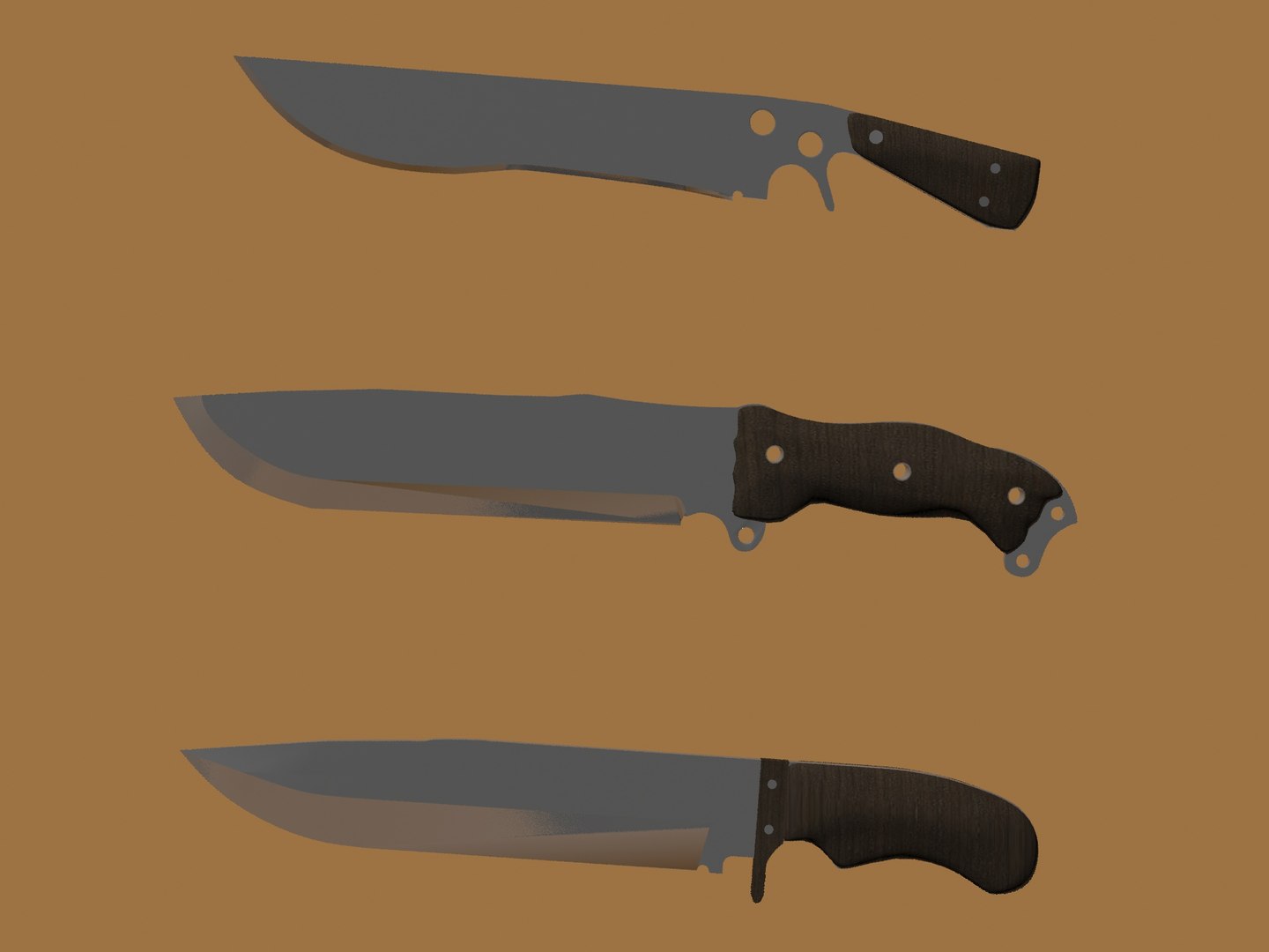 Set knives 3D model - TurboSquid 1224872