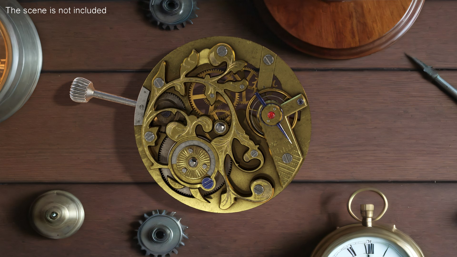 3D Vintage Watch Movement Mechanism Model - TurboSquid 2204054