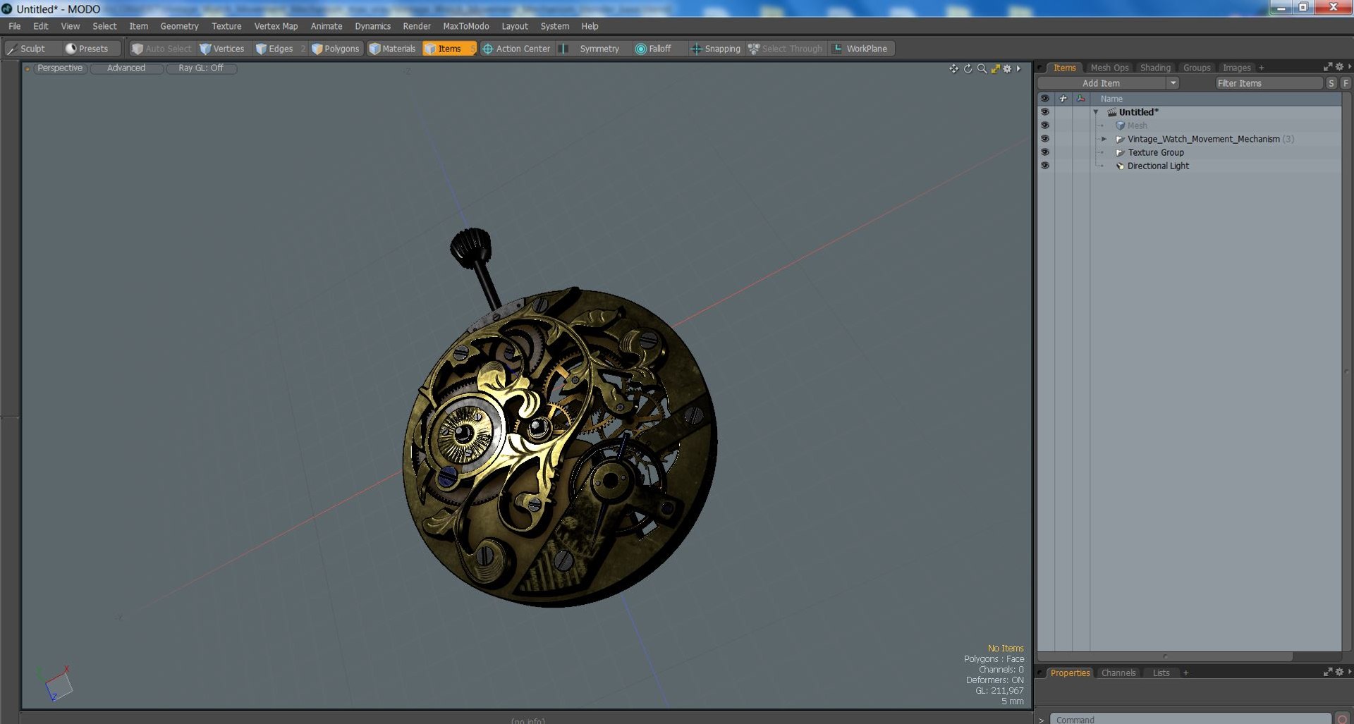 3D Vintage Watch Movement Mechanism Model - TurboSquid 2204054