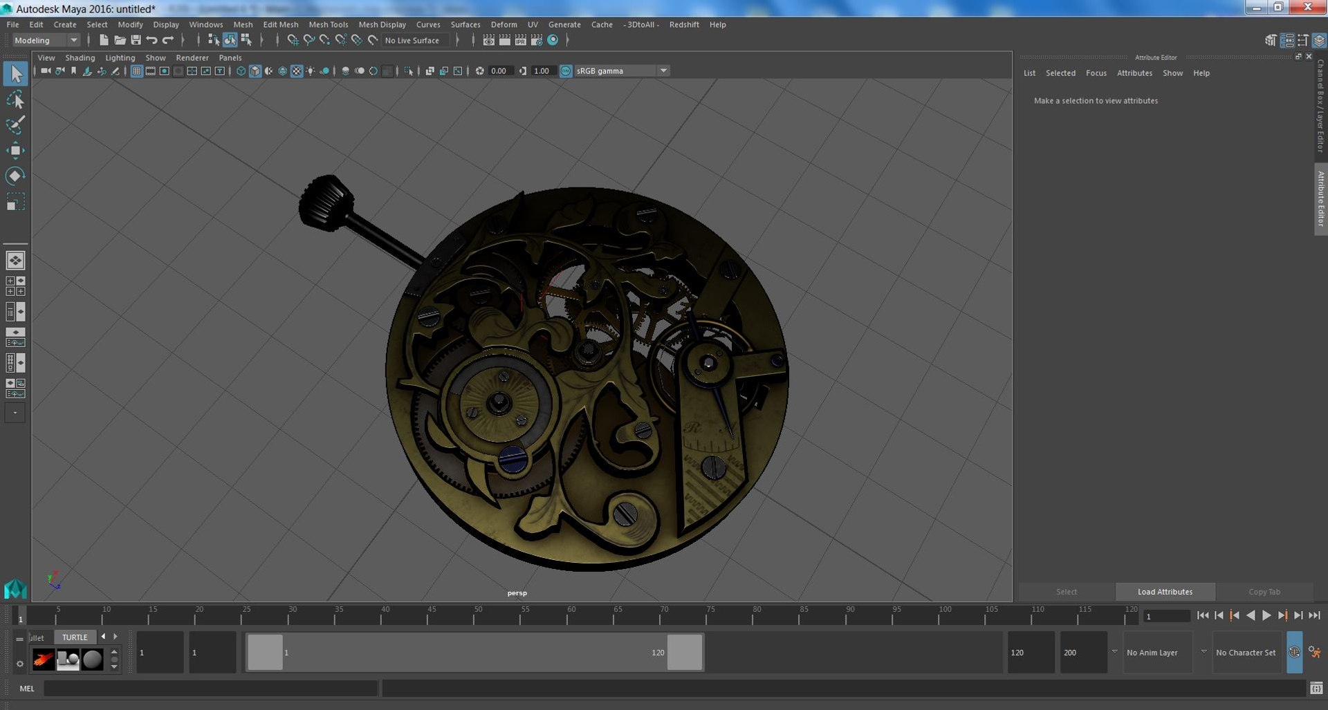 3D Vintage Watch Movement Mechanism Model - TurboSquid 2204054