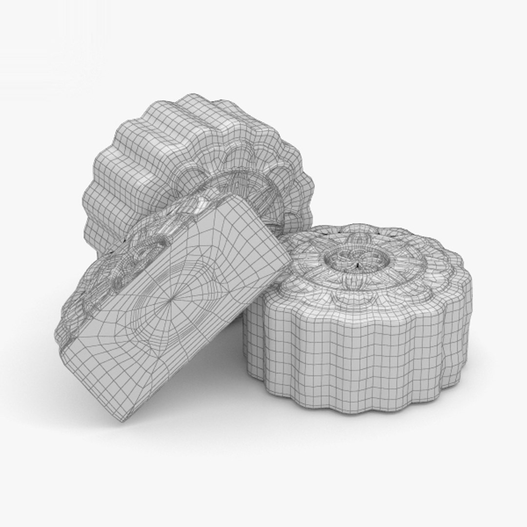 3D mooncake moon cake model - TurboSquid 1449801