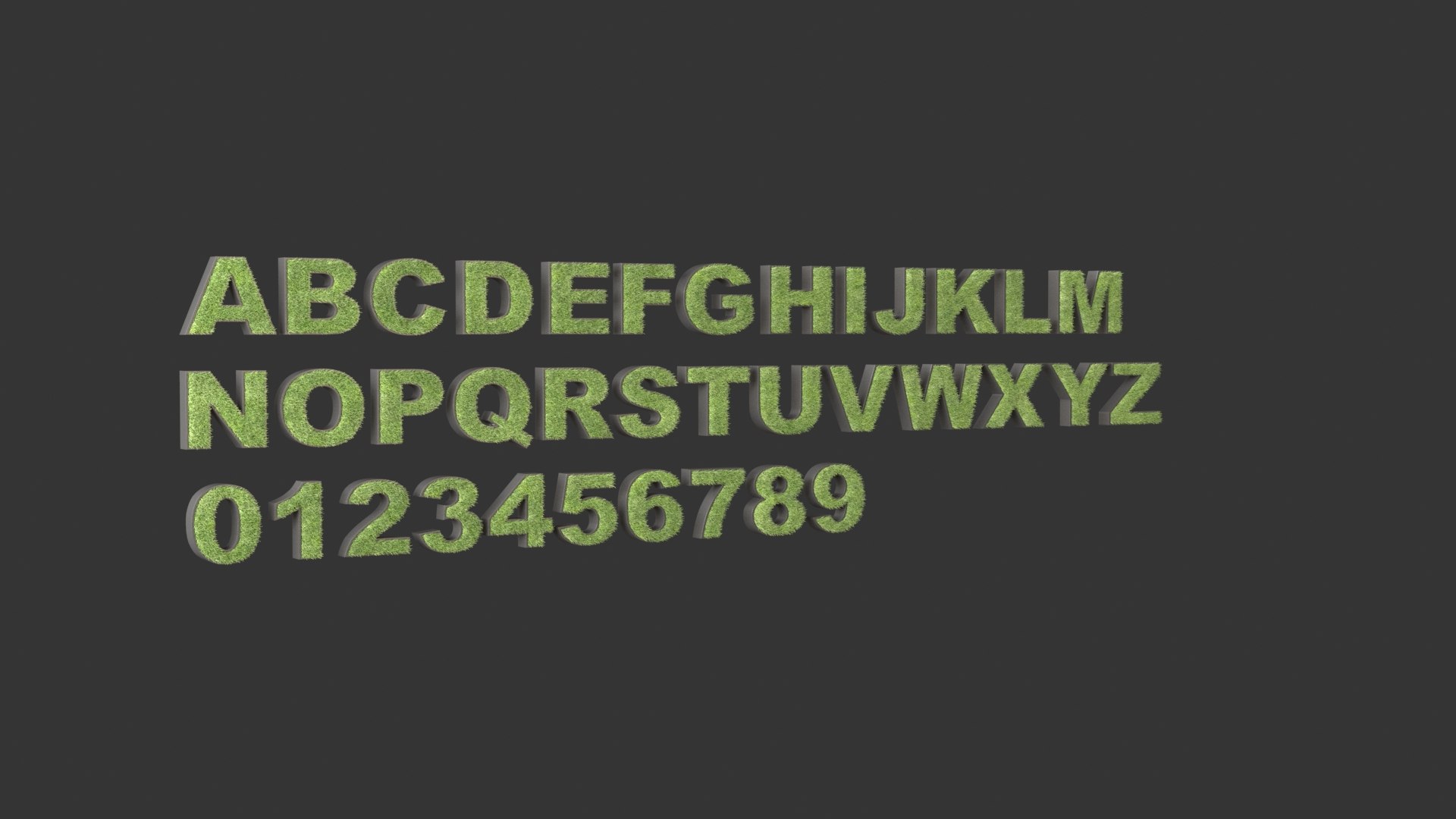 Grass Letter Model - TurboSquid 1812822