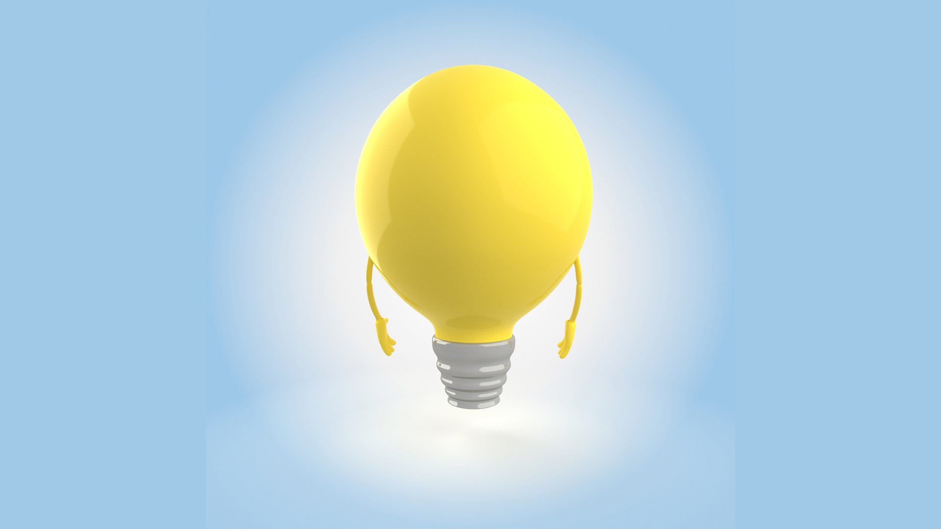 3D Cartoon Light Bulb - TurboSquid 2096669