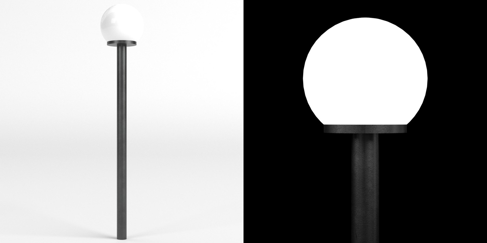 3D Round garden lamp model - TurboSquid 2119019