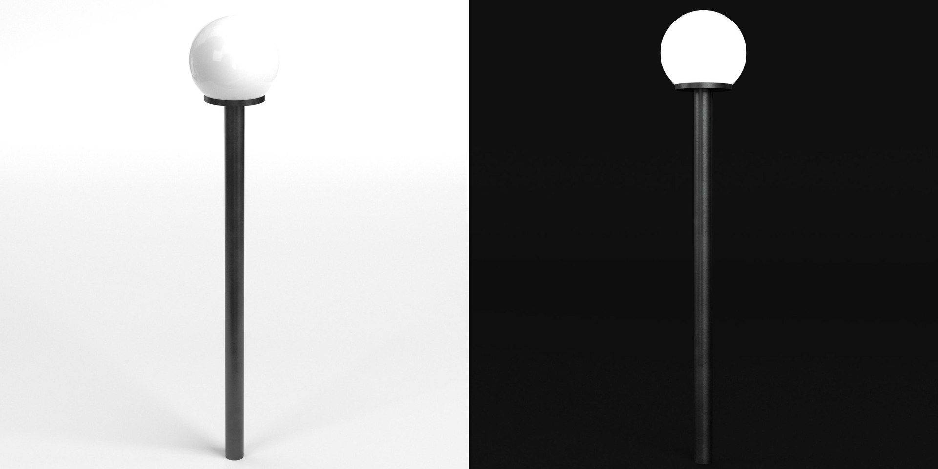 3D Round garden lamp model - TurboSquid 2119019