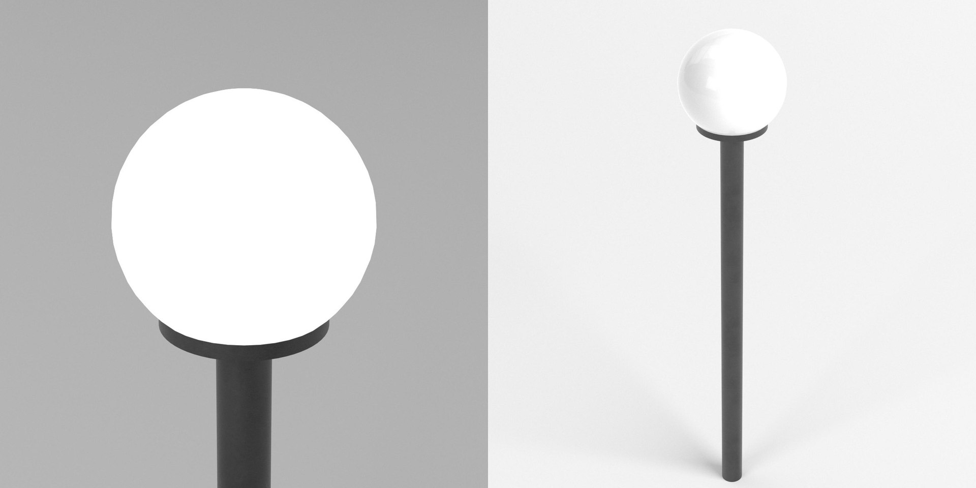 3D Round garden lamp model - TurboSquid 2119019
