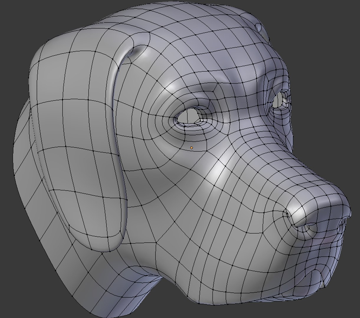 Free Obj Model Dog Head