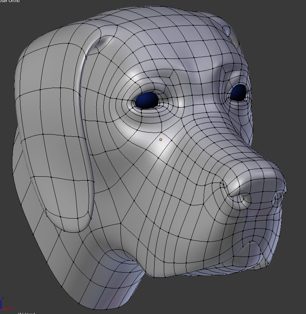 Free Obj Model Dog Head