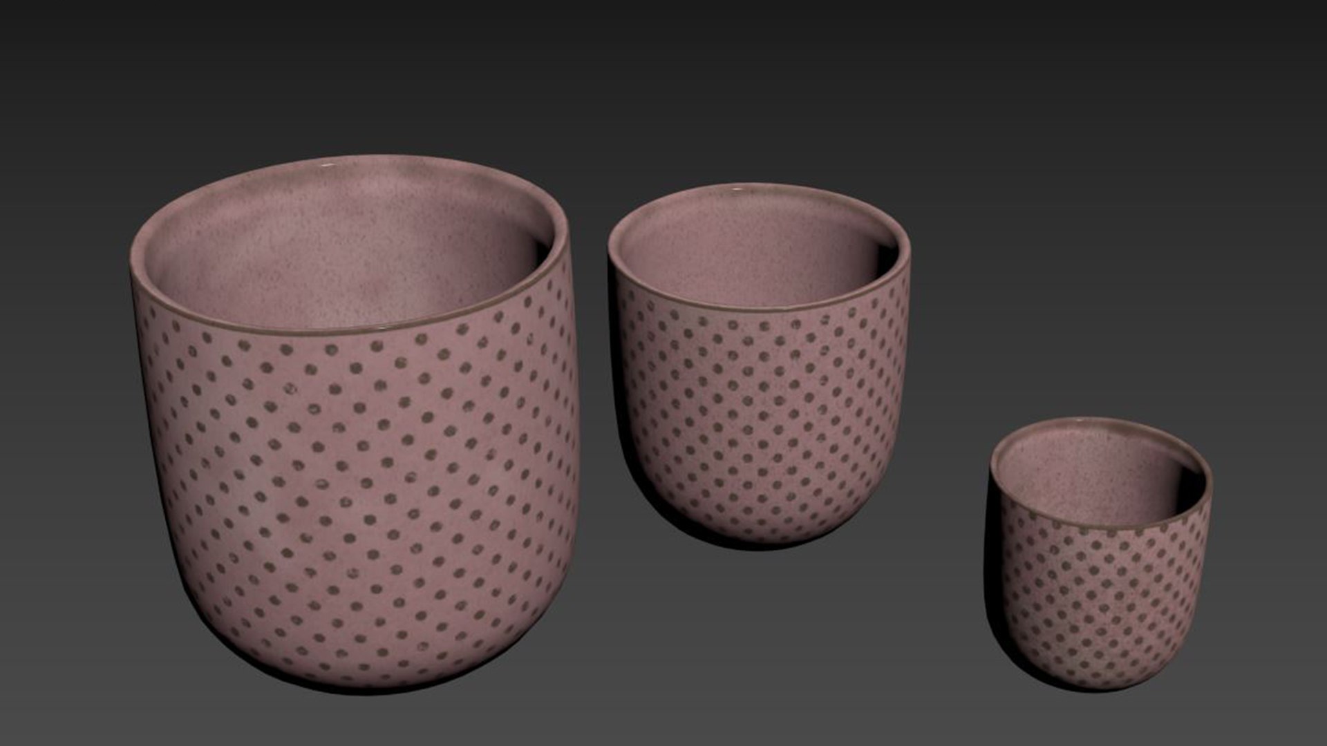 Blush Pink Dotted Vase 3D Model - TurboSquid 2288850