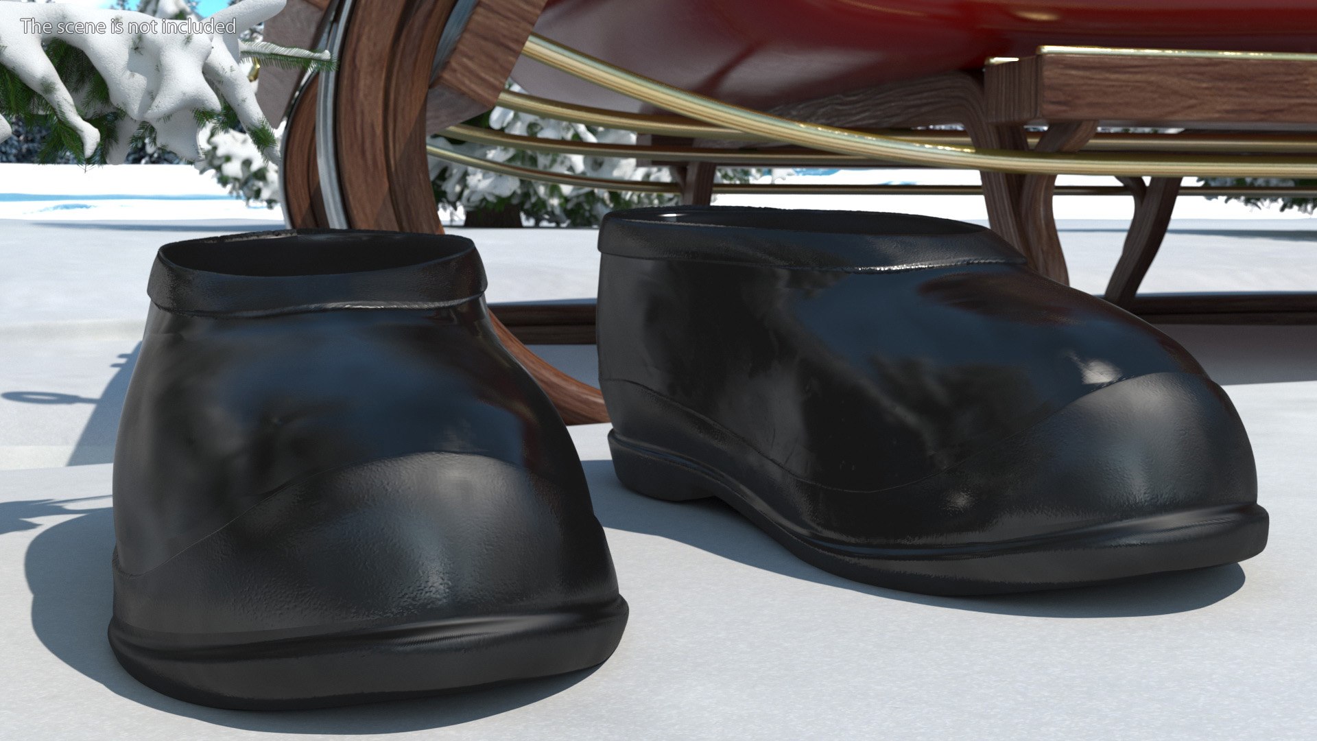 Rubber Waterproof Galoshes Black 3D - TurboSquid 1959584