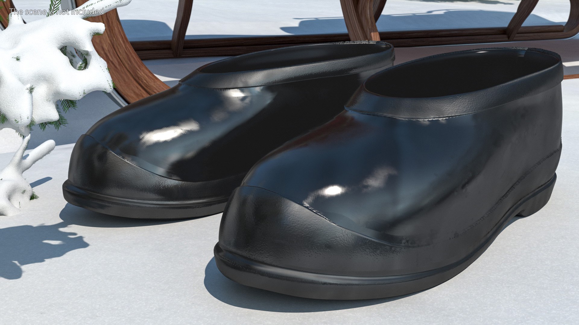 Rubber Waterproof Galoshes Black 3D - TurboSquid 1959584