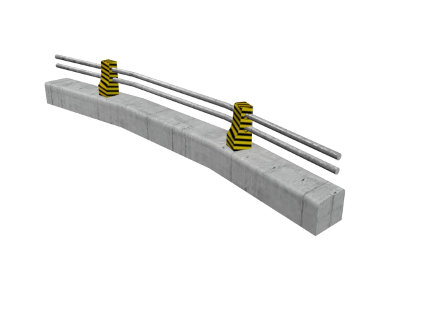 Curved Barrier 3D Model - TurboSquid 1332375