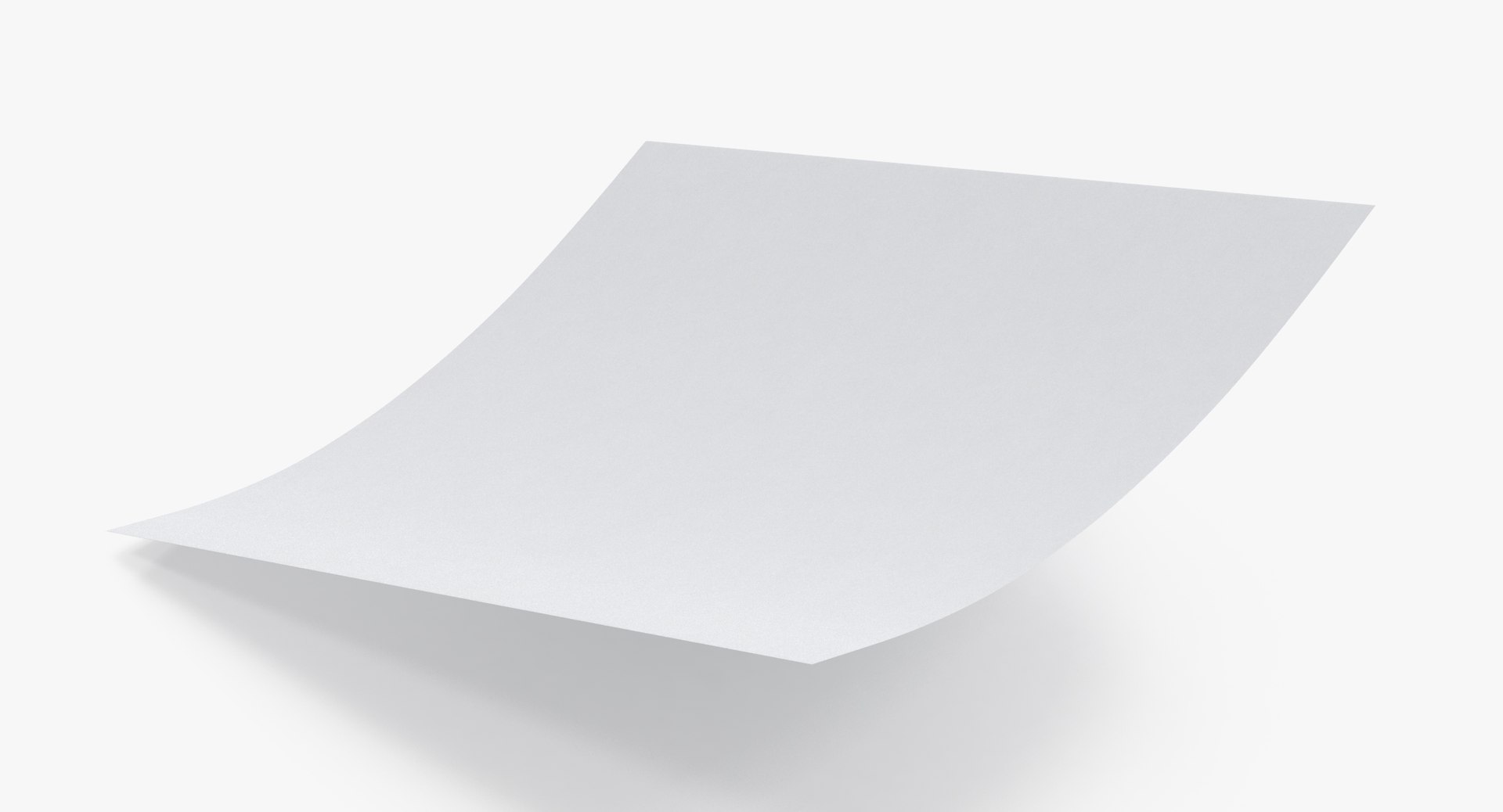 Single Paper Sheet 02 3D Model - TurboSquid 1206483