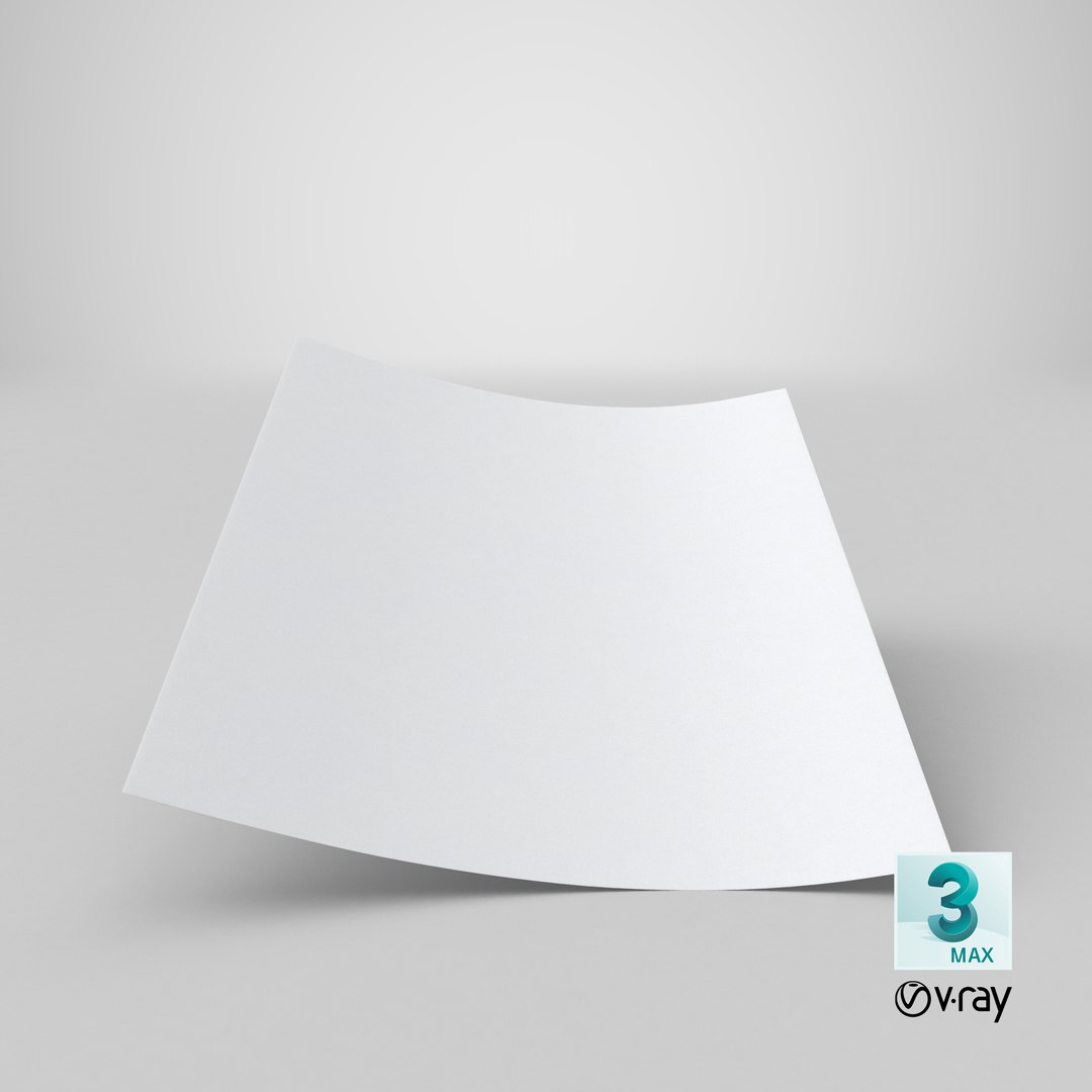 Single paper sheet 02 3D model - TurboSquid 1206483