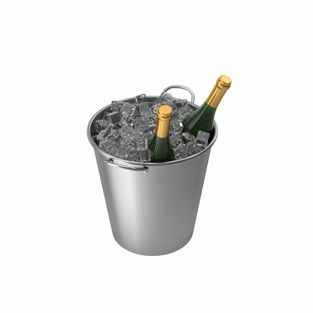 3D Champagne Bucket Set - TurboSquid 2133008