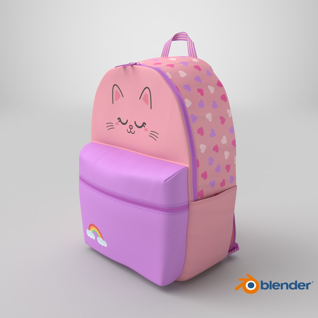 Girls Backpack 3D Model - TurboSquid 2331419
