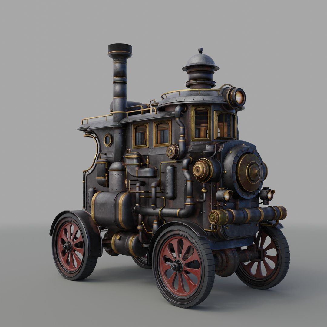 3D Steampunk Vehicle - TurboSquid 2343561