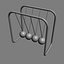 3d loop newtons cradle pendulum model