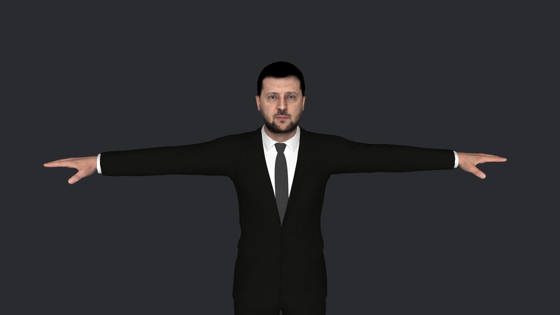 Volodymyr Zelenskyy Hyper Realistic Full Body Fully Rigged 3D Character Model - TurboSquid 2123757