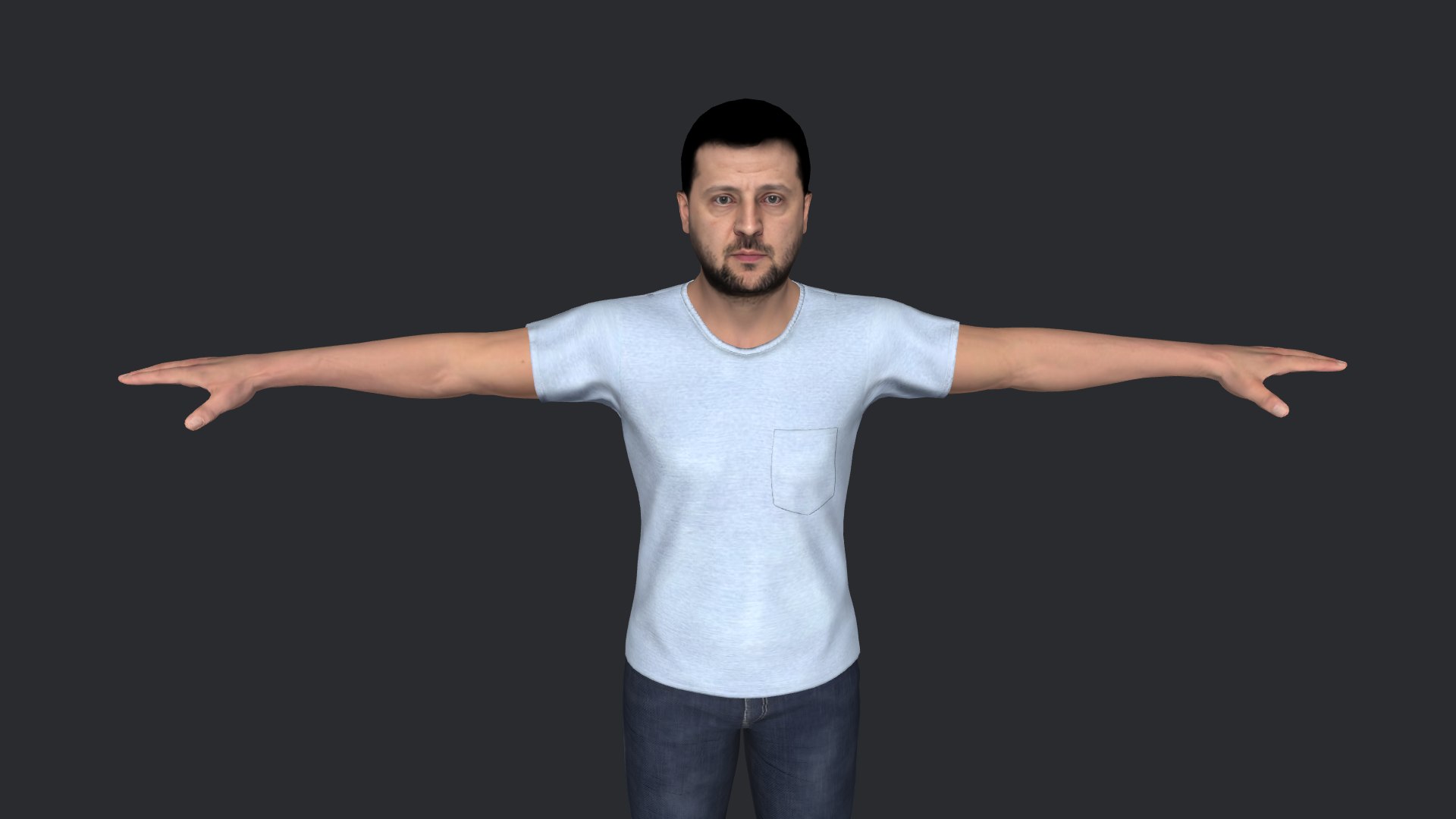 Volodymyr Zelenskyy Hyper Realistic Full Body Fully Rigged 3D Character Model - TurboSquid 2123757