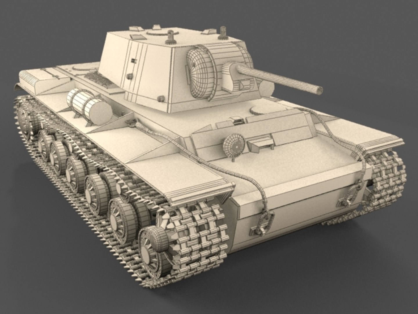 Kv-1 Klementi Vorochilov 3d Model