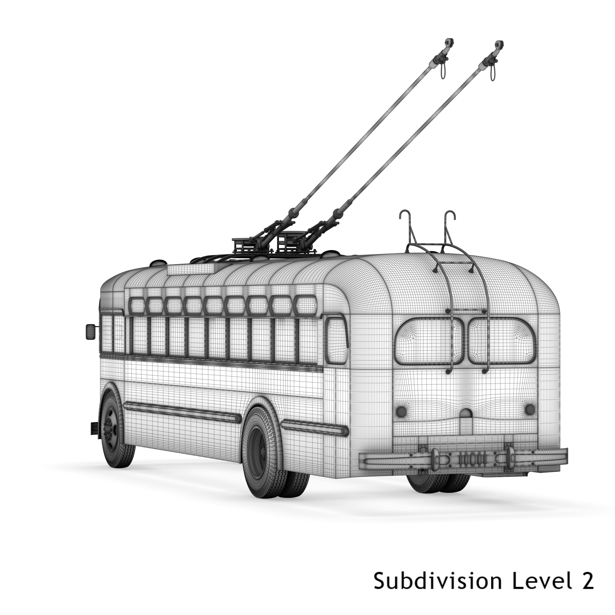 soviet trolleybus mtb 82 3d model