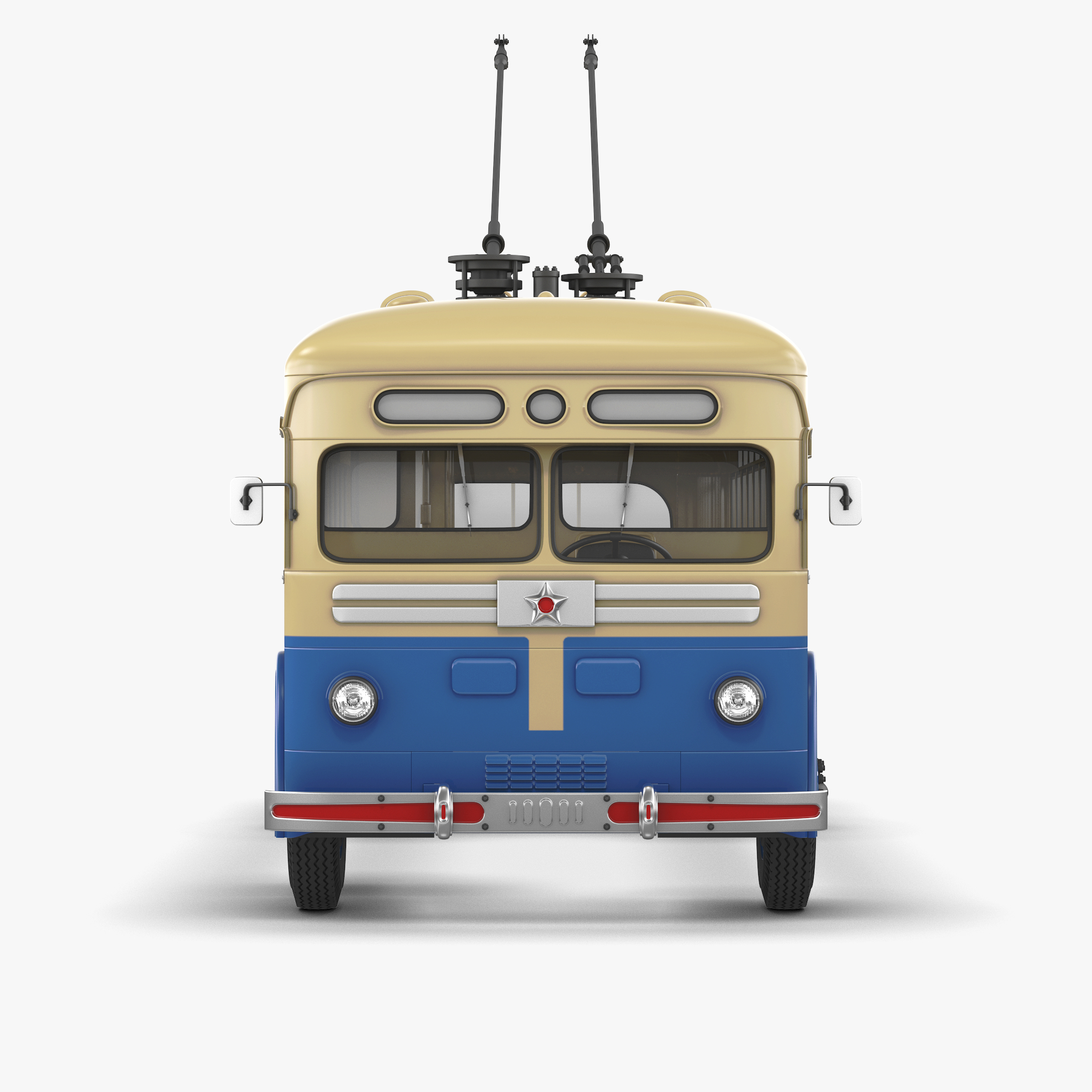 soviet trolleybus mtb 82 3d model