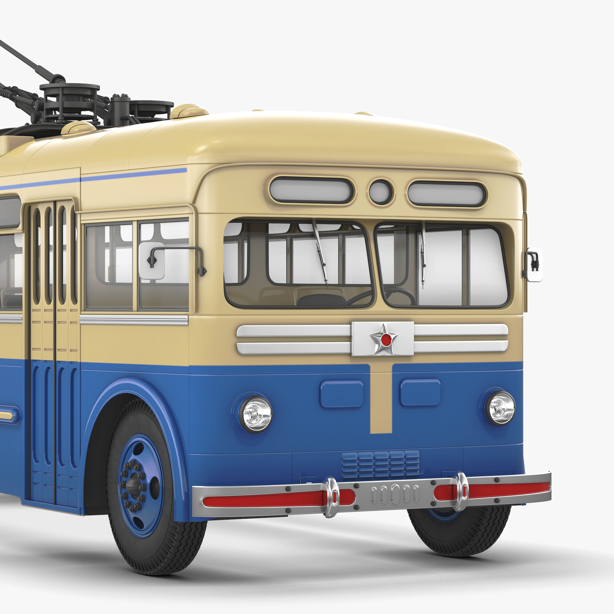 soviet trolleybus mtb 82 3d model