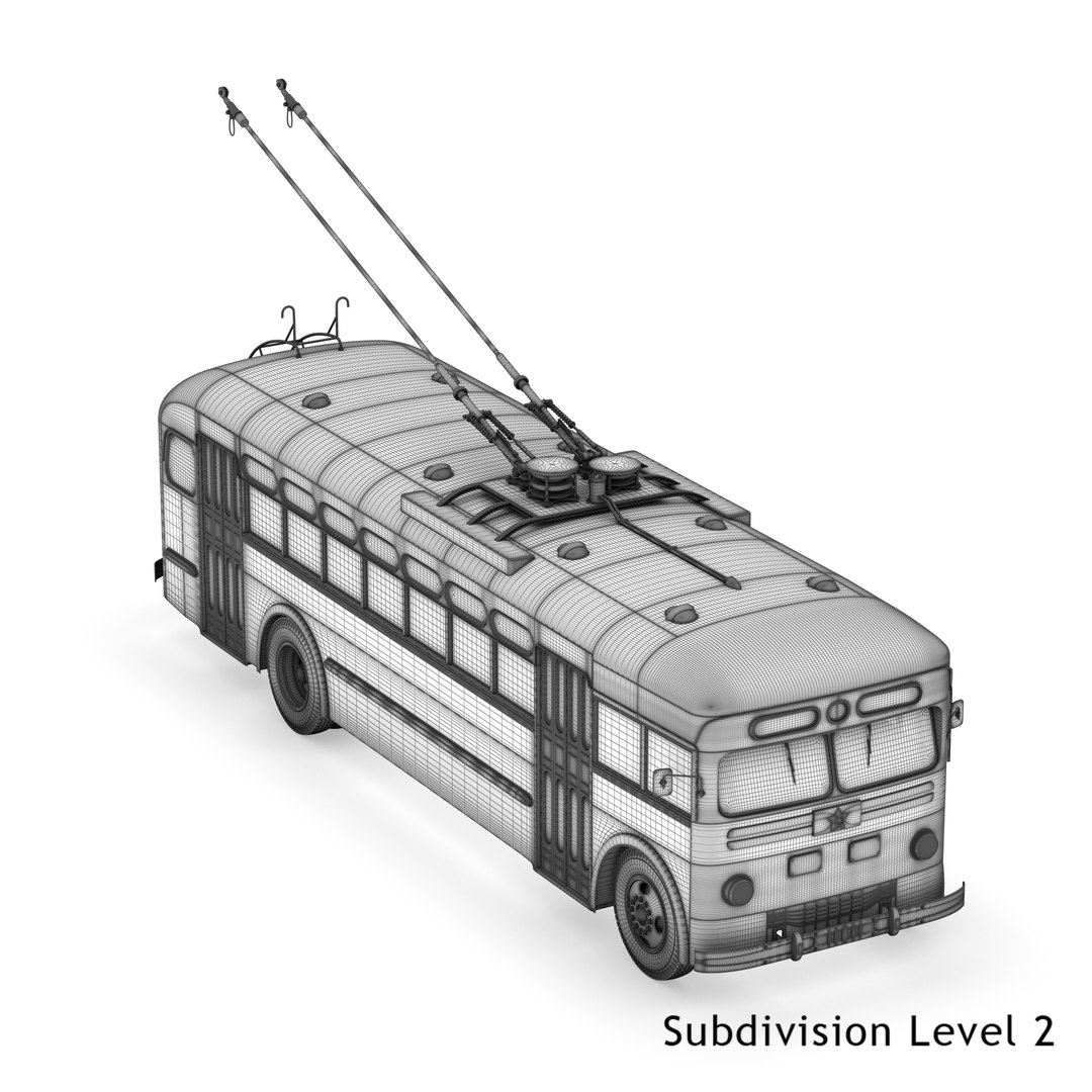 Soviet Trolleybus Mtb 82 3d Model