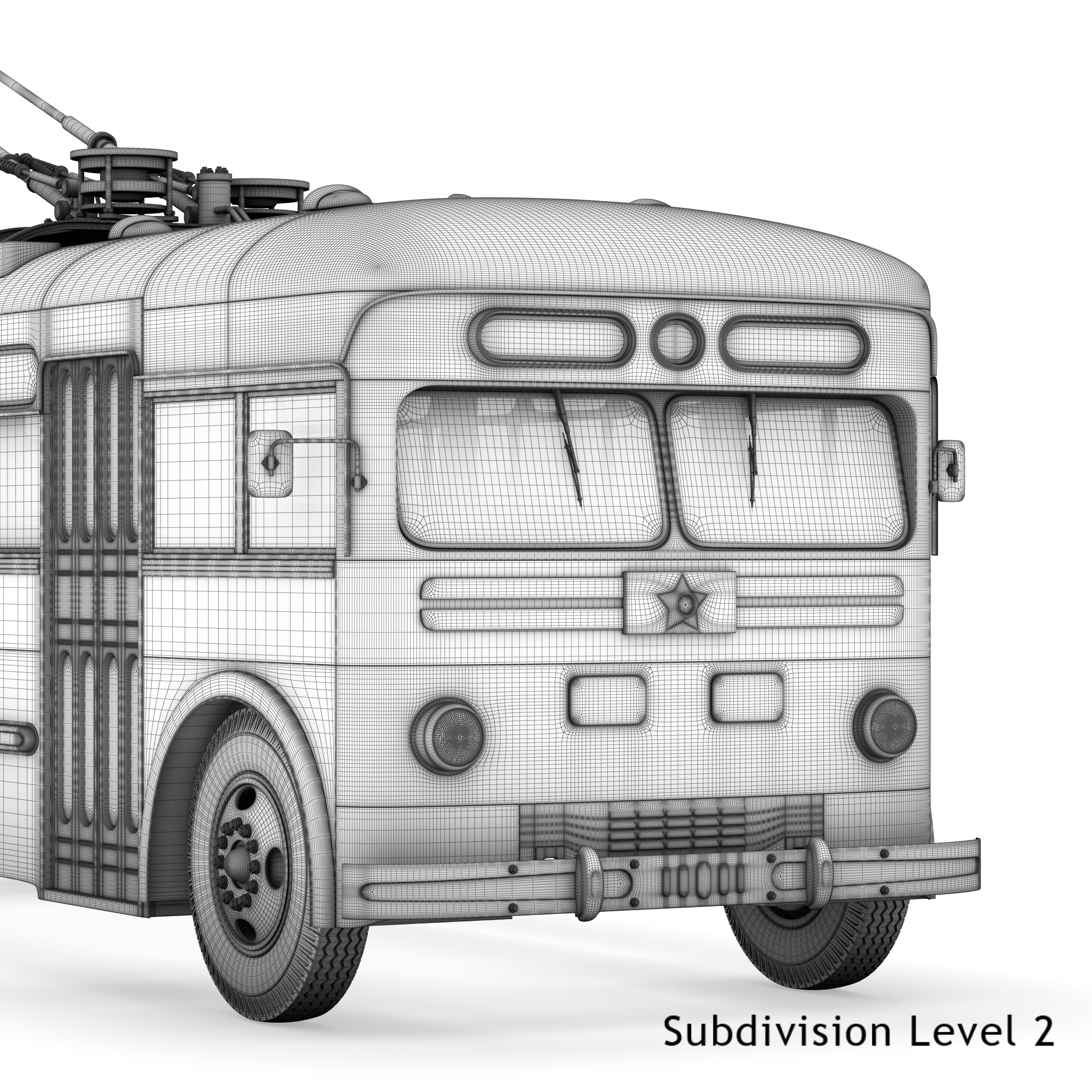 soviet trolleybus mtb 82 3d model
