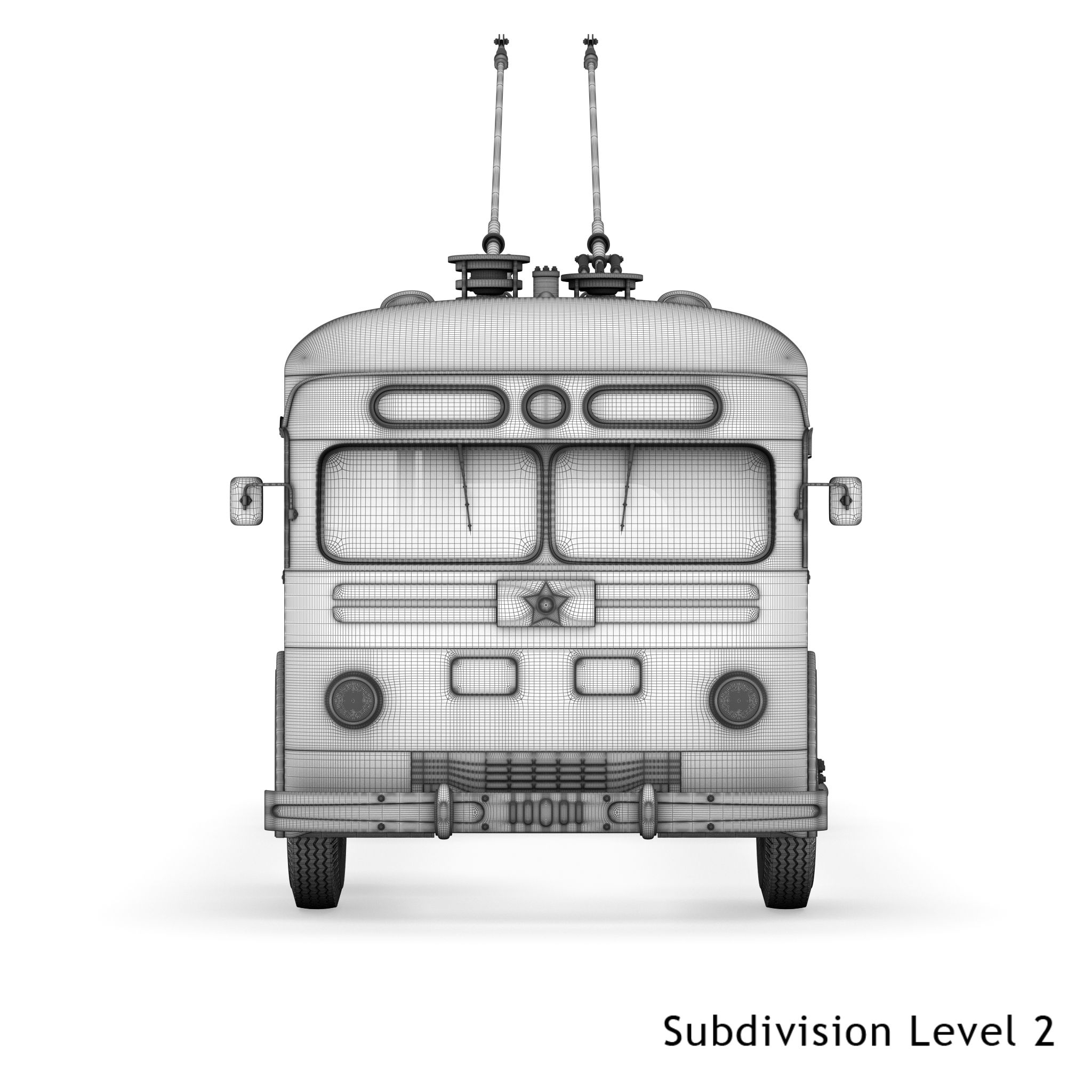soviet trolleybus mtb 82 3d model