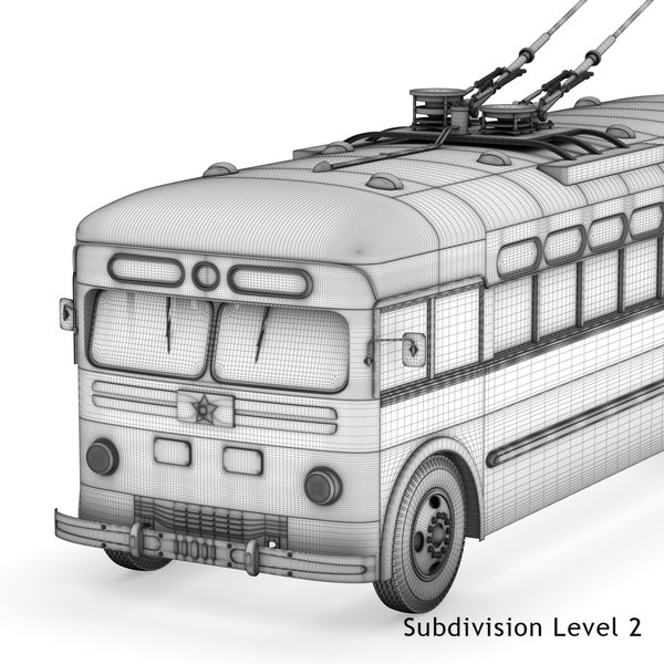 soviet trolleybus mtb 82 3d model