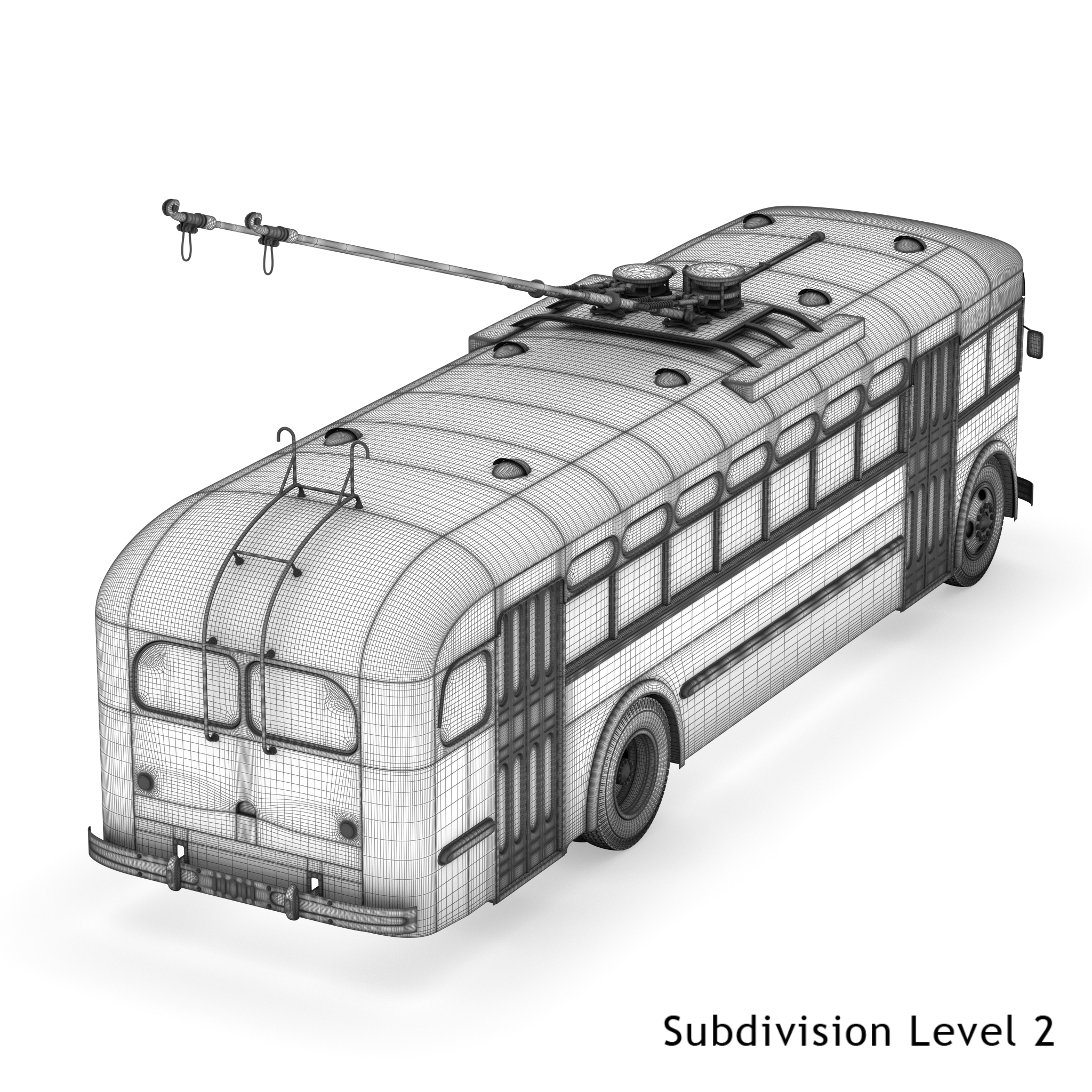 soviet trolleybus mtb 82 3d model