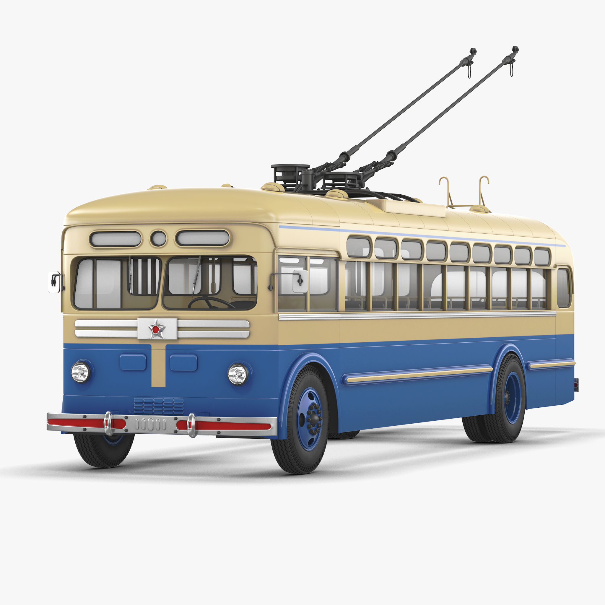 soviet trolleybus mtb 82 3d model