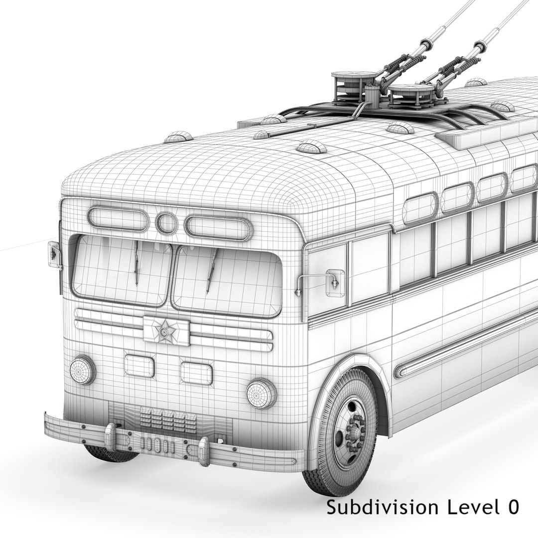 Soviet Trolleybus Mtb 82 3d Model