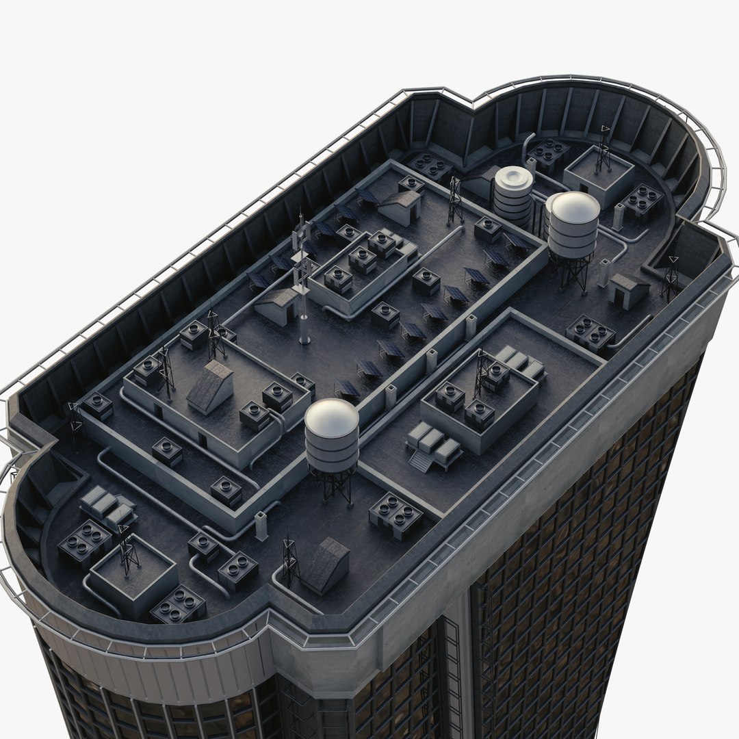 3D Building Skyscraper City Town Downtown Office Space Work Street ...