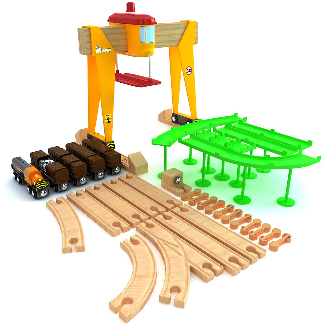 3d Model Of Kids Train Set